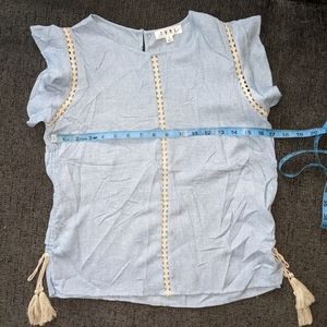 THML | Tops | Thml Ruffle Sleeve Tassel Shirt | Poshmark